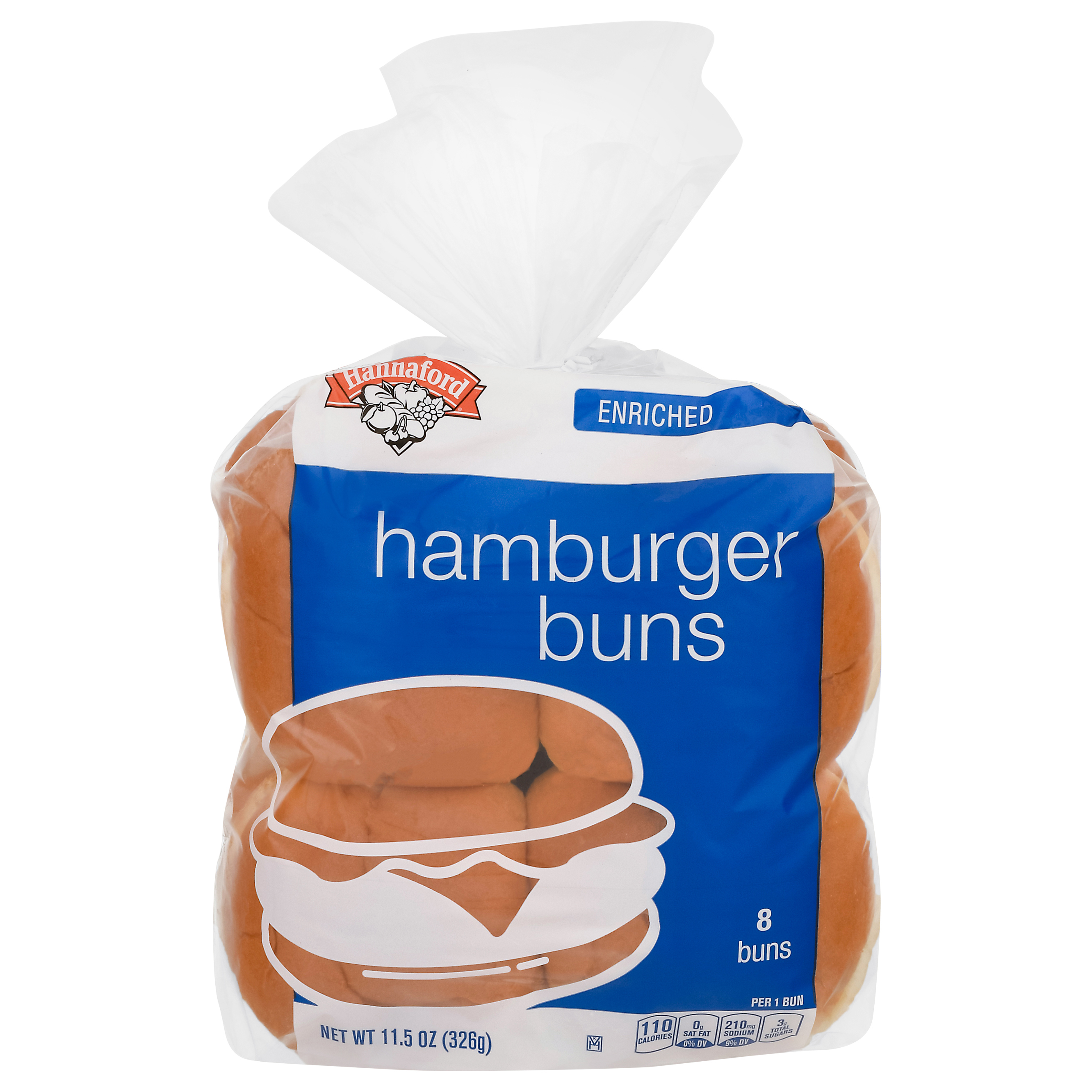 Hannaford Enriched Hamburger Buns 8 ea