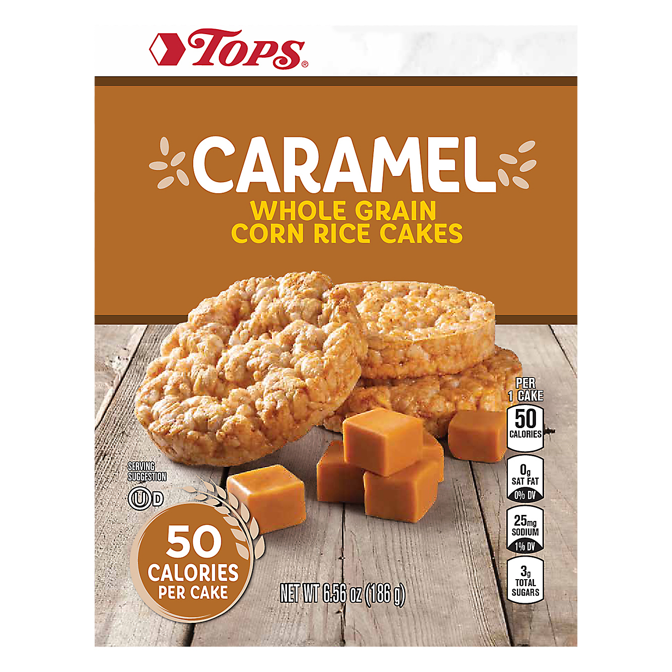 Tops Whole Grain Caramel Corn Rice Cakes 6.56 oz
