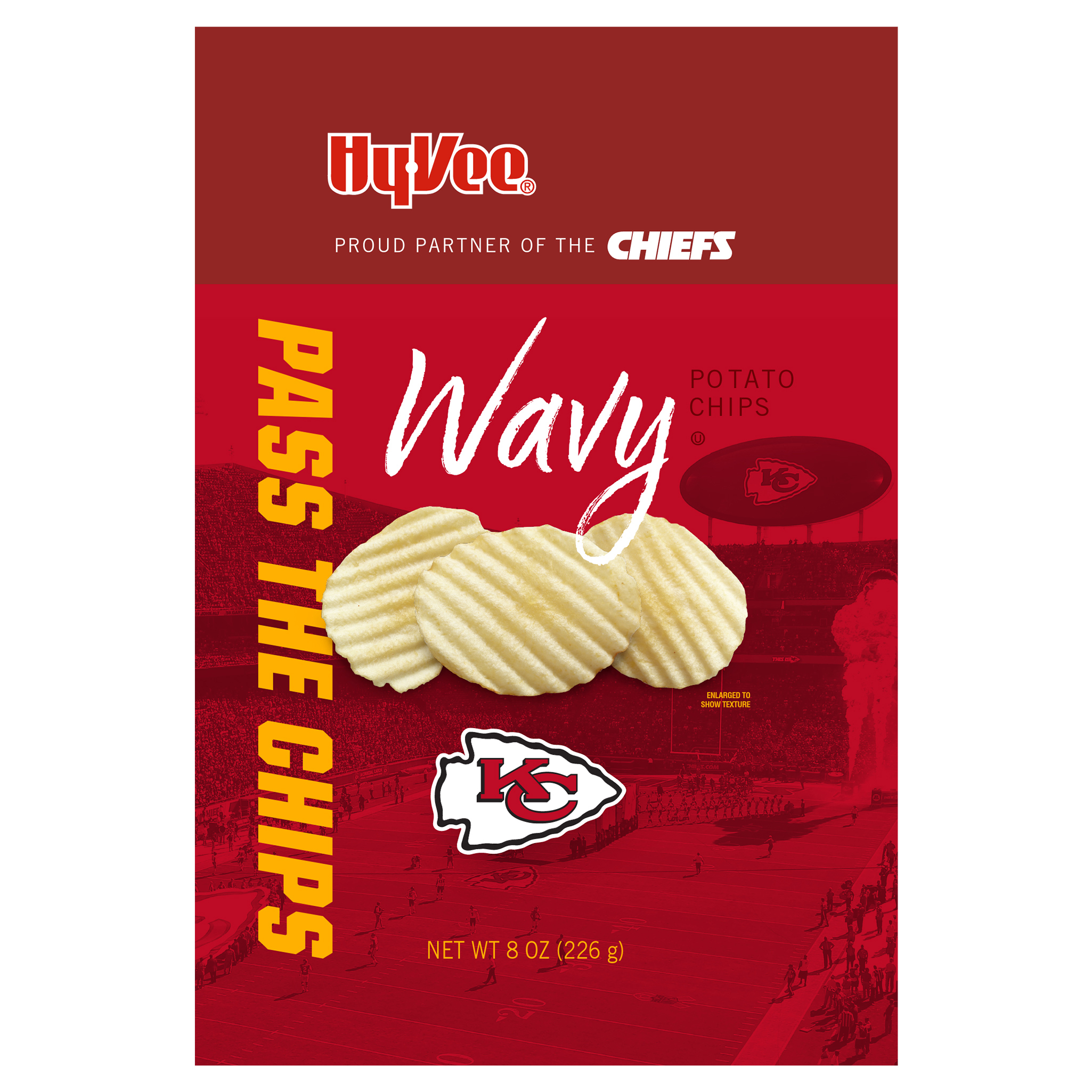 Hy-Vee Wavy KC Chiefs Potato Chips 8 oz