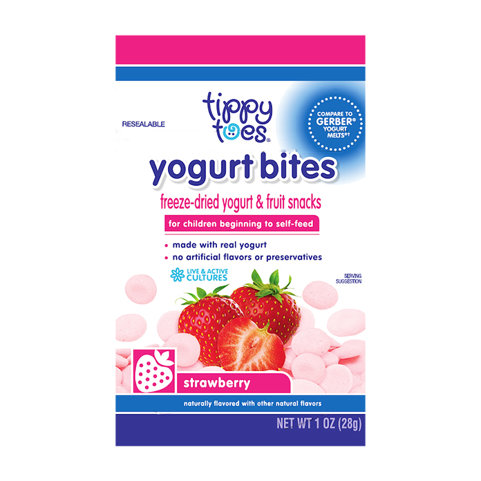 Tippy Toes Strawberry Yogurt Bites 1 oz