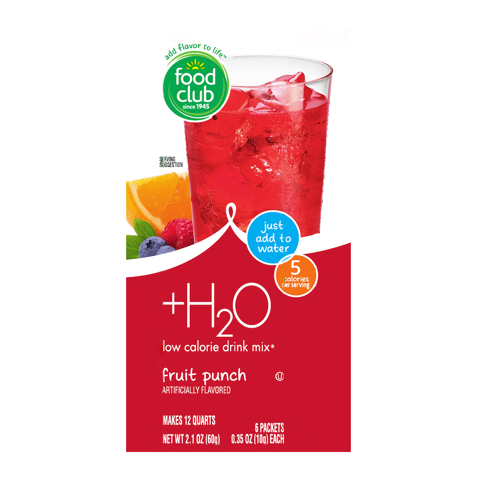 Food Club Low Calorie Fruit Punch Drink Mix 6 ea