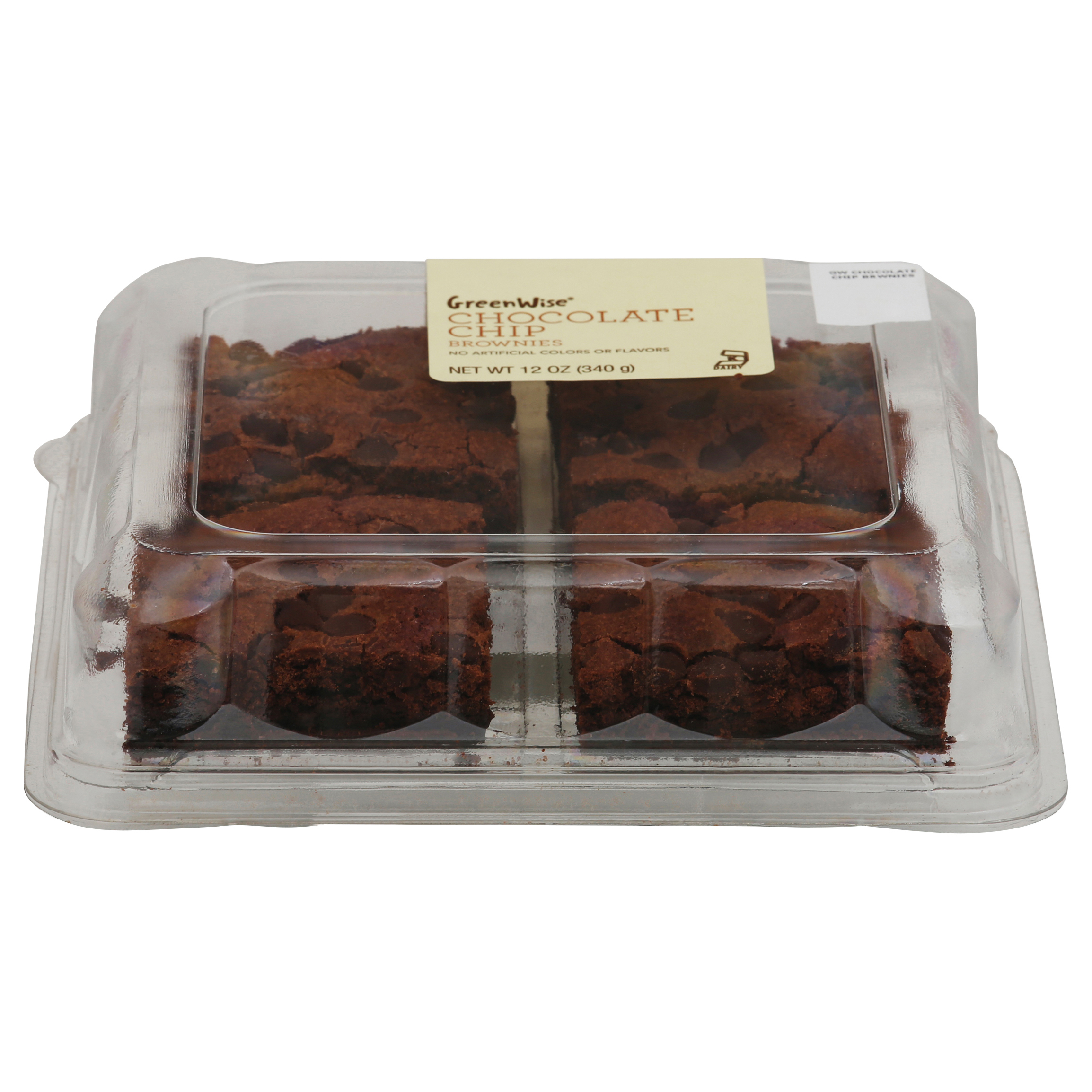 GreenWise Chocolate Chip Brownies 12 oz