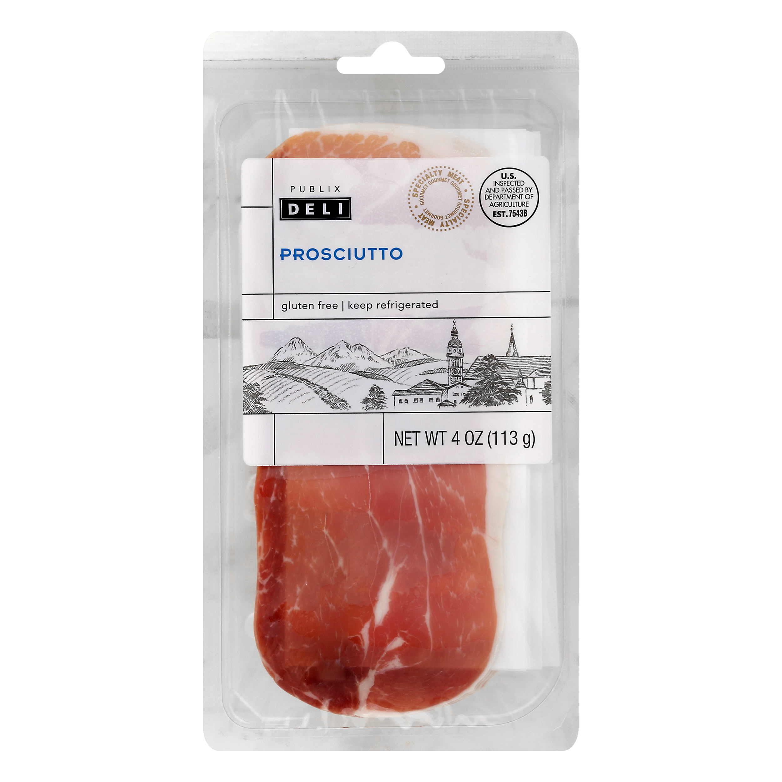 Publix Deli Prosciutto 4.0 oz WRAPPER