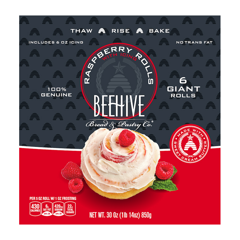 Beehive Bread & Pastry Co. Raspberry Rolls Rolls 6 ea
