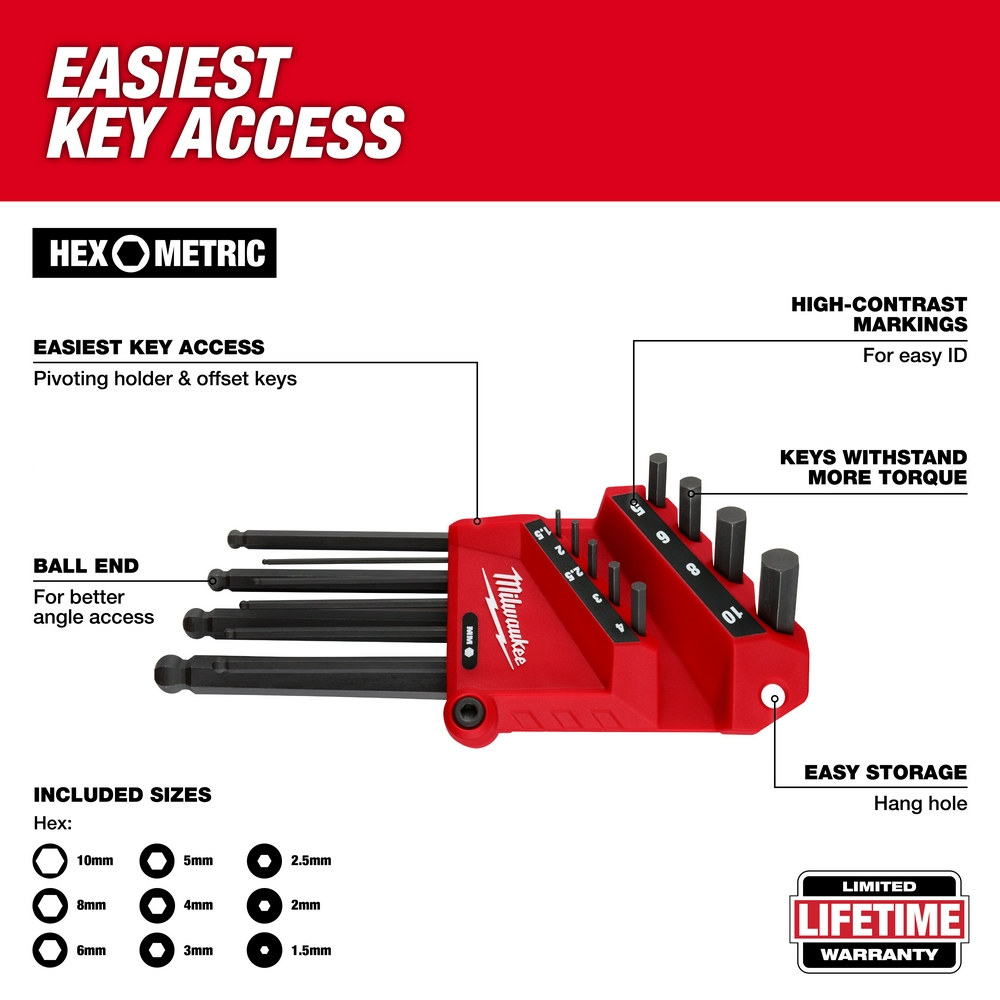 Metric Hex Key Set