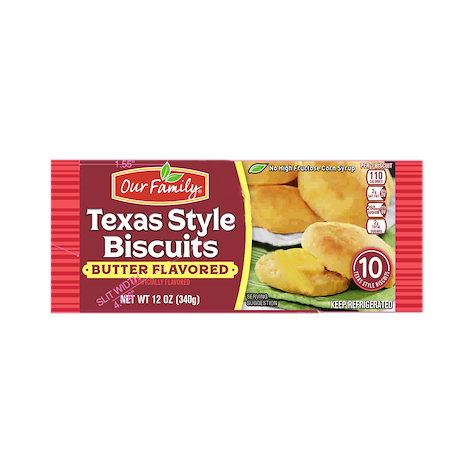 Our Family Butter Flavored Texas Style Biscuits 10 ea
