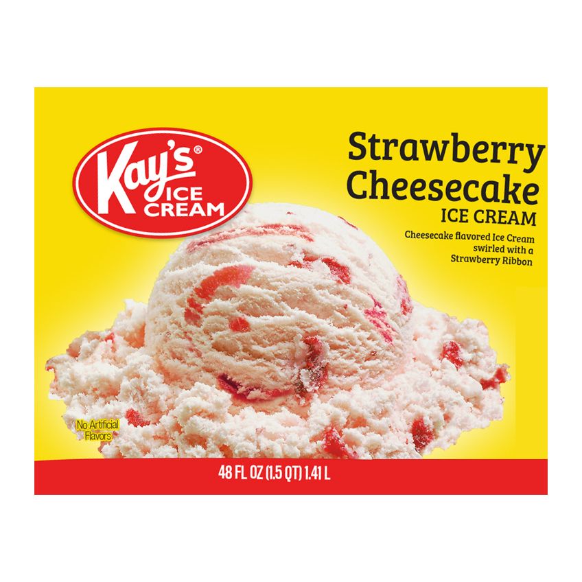 Kay's Ice Cream Strawberry Cheesecake Ice Cream 48 fl oz