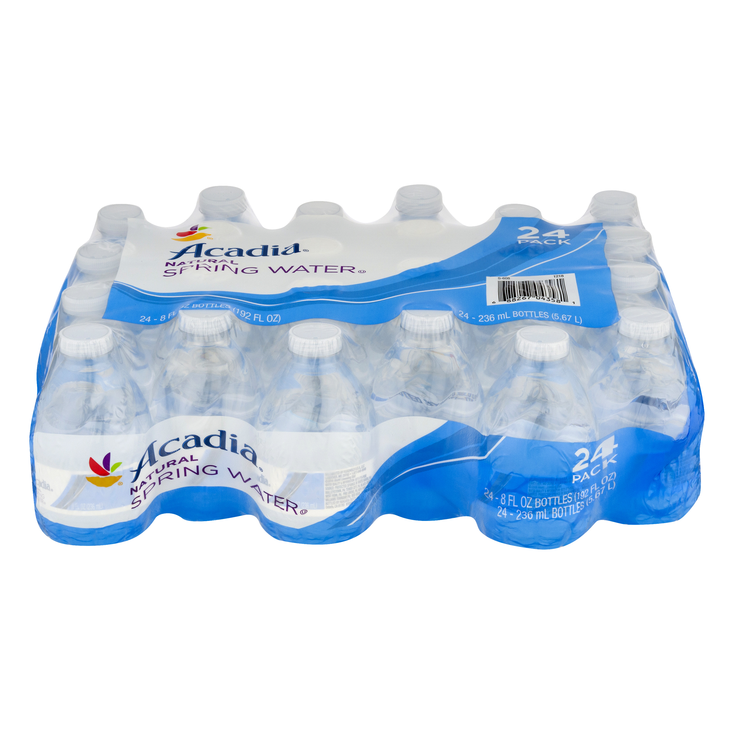 Acadia 24 Pack Natural Spring Water 24.0 ea OVERWRAP