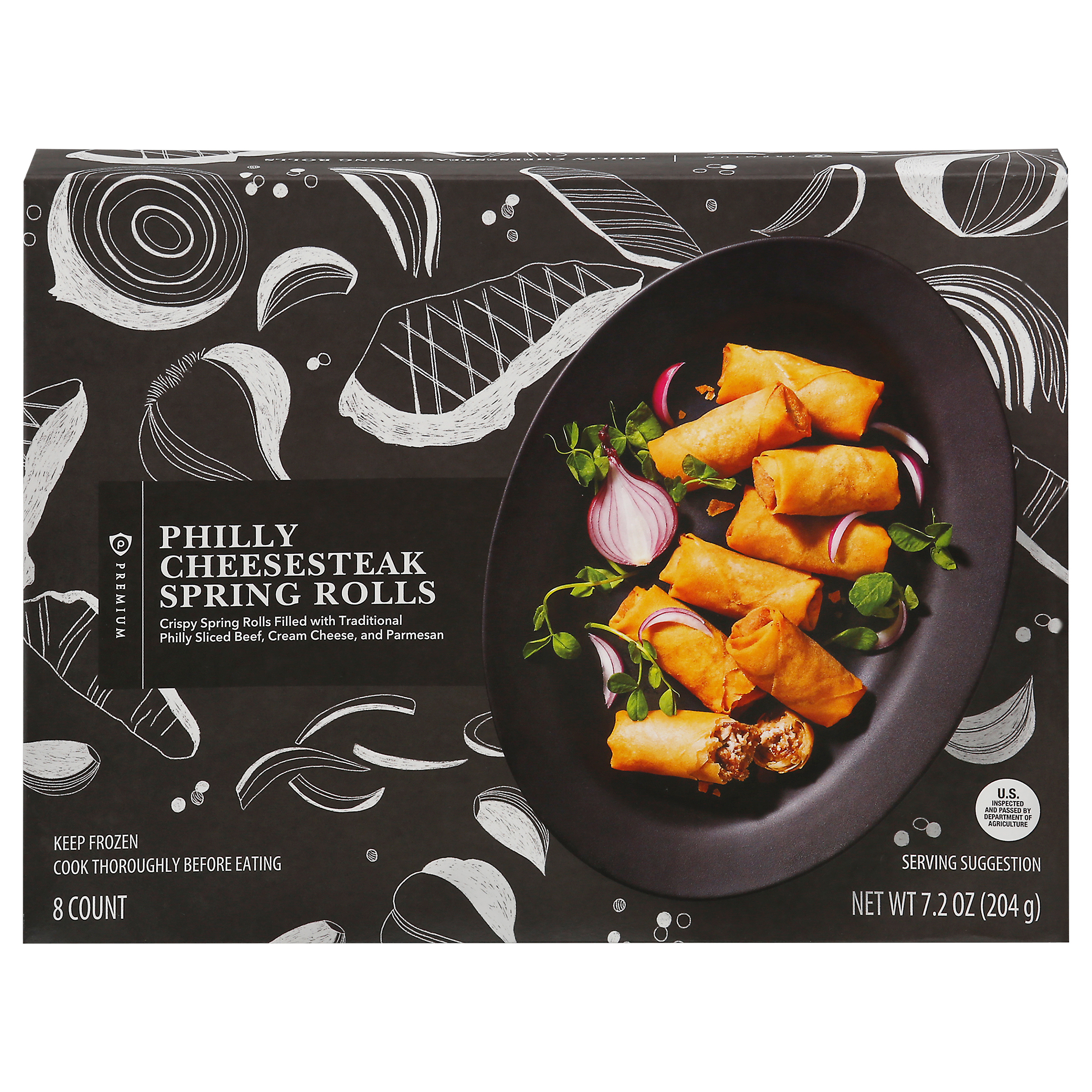 Publix Premium Philly Cheesesteak Spring Rolls 8 ea