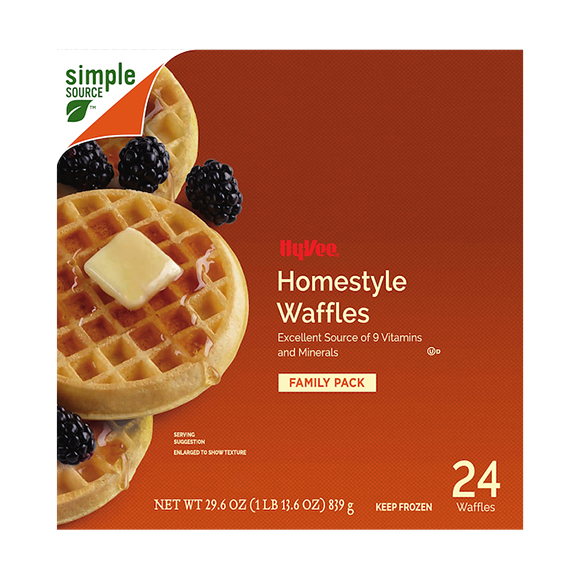 Hy-Vee Homestyle Family Pack Waffles 24 ea