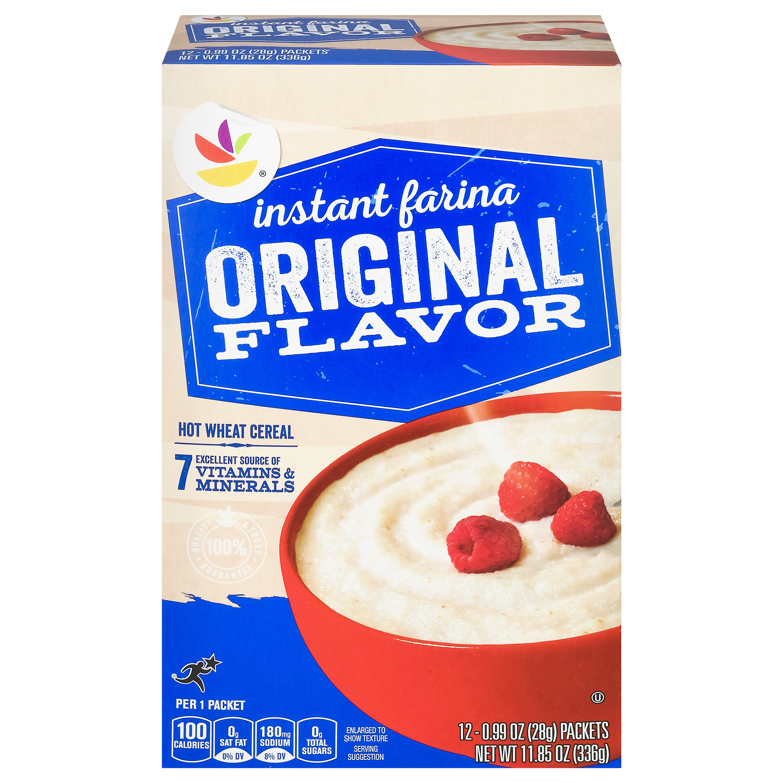 Ahold Original Flavor Instant Farina Hot Wheat Cereal 12 - 0.99 oz Packets