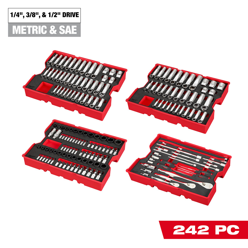 Electrical product information - 242pc MM SAE Socket Set w/Foam ...