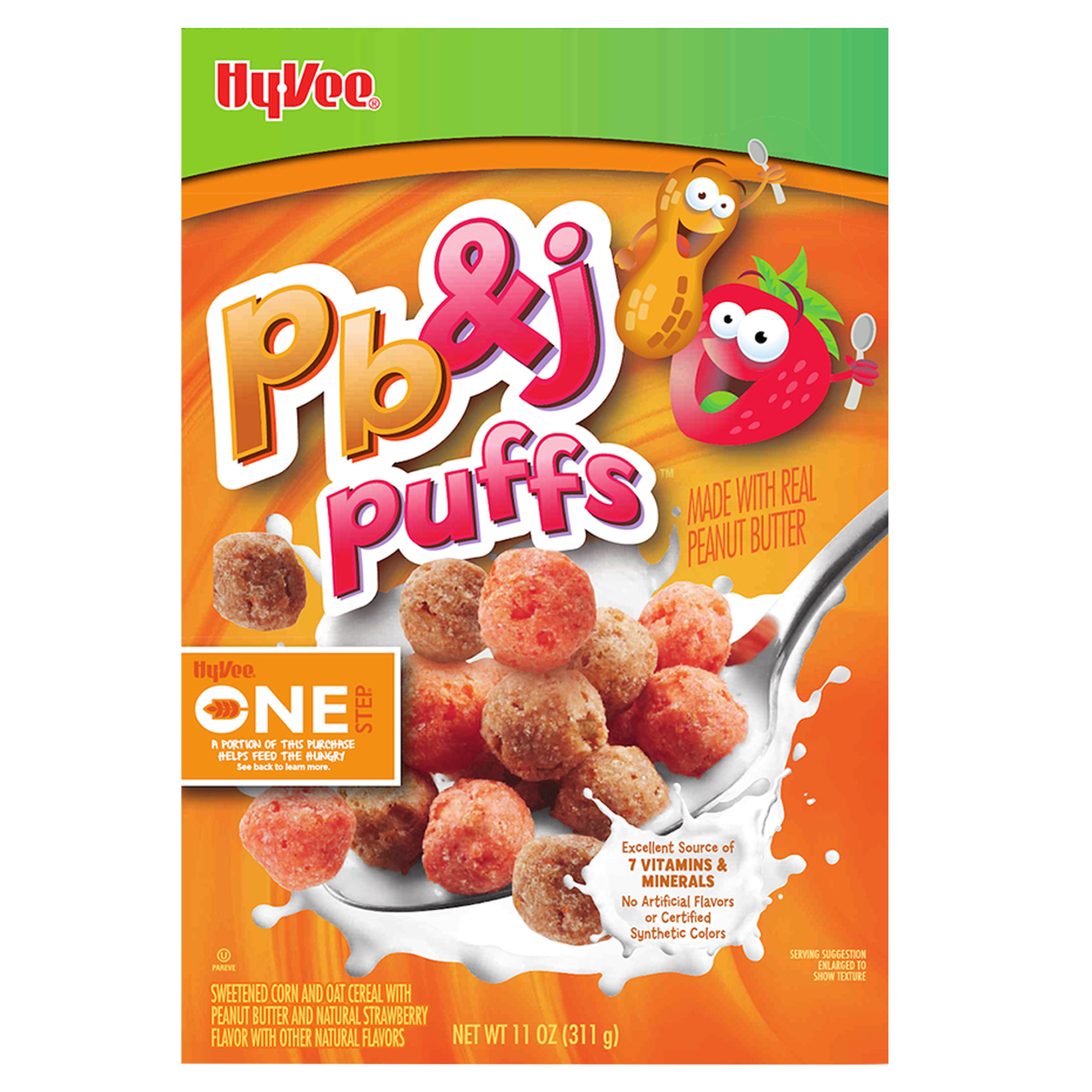 Hy-Vee PB & J Puffs Cereal 11 oz