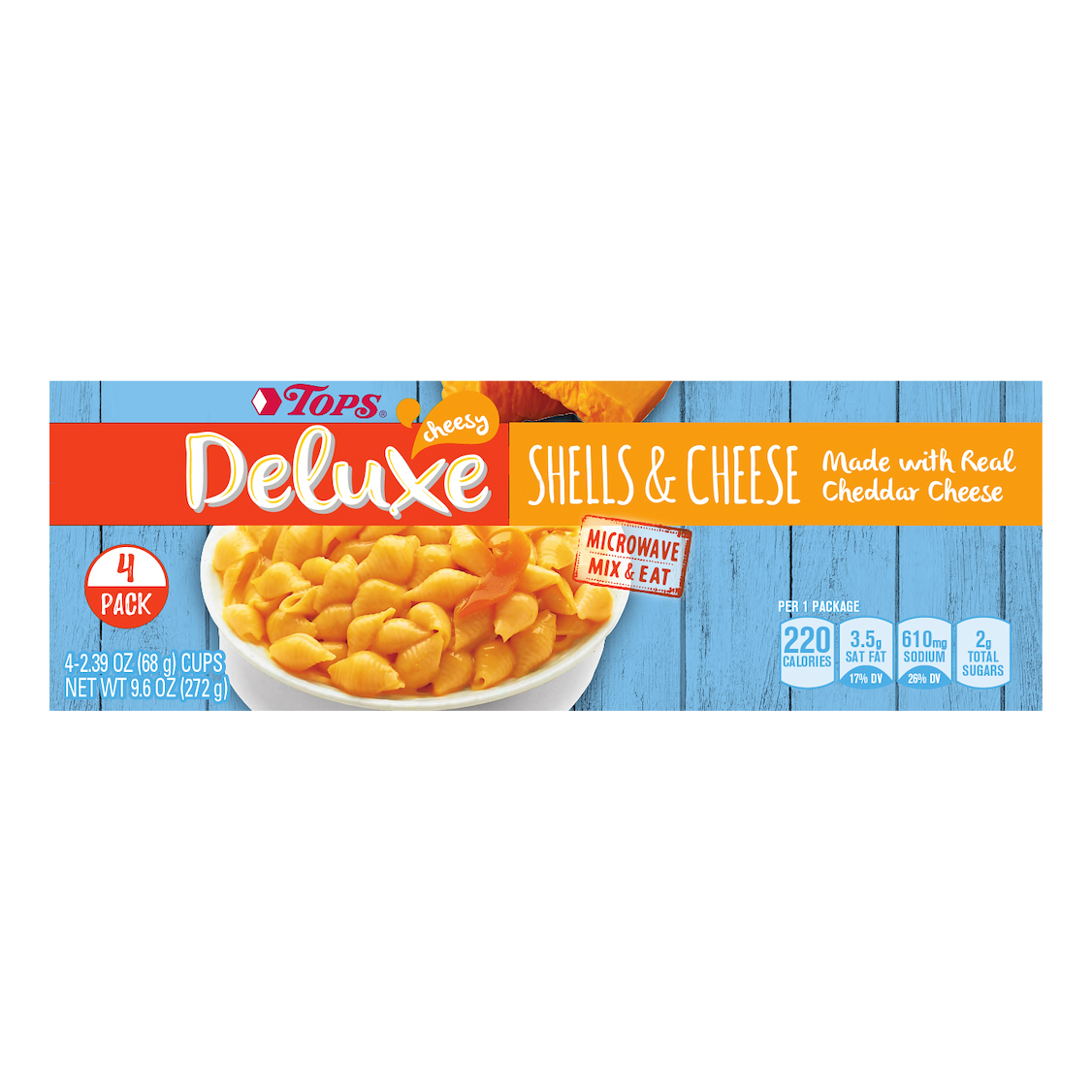Tops Deluxe Cheesy Shells & Cheese 4 ea