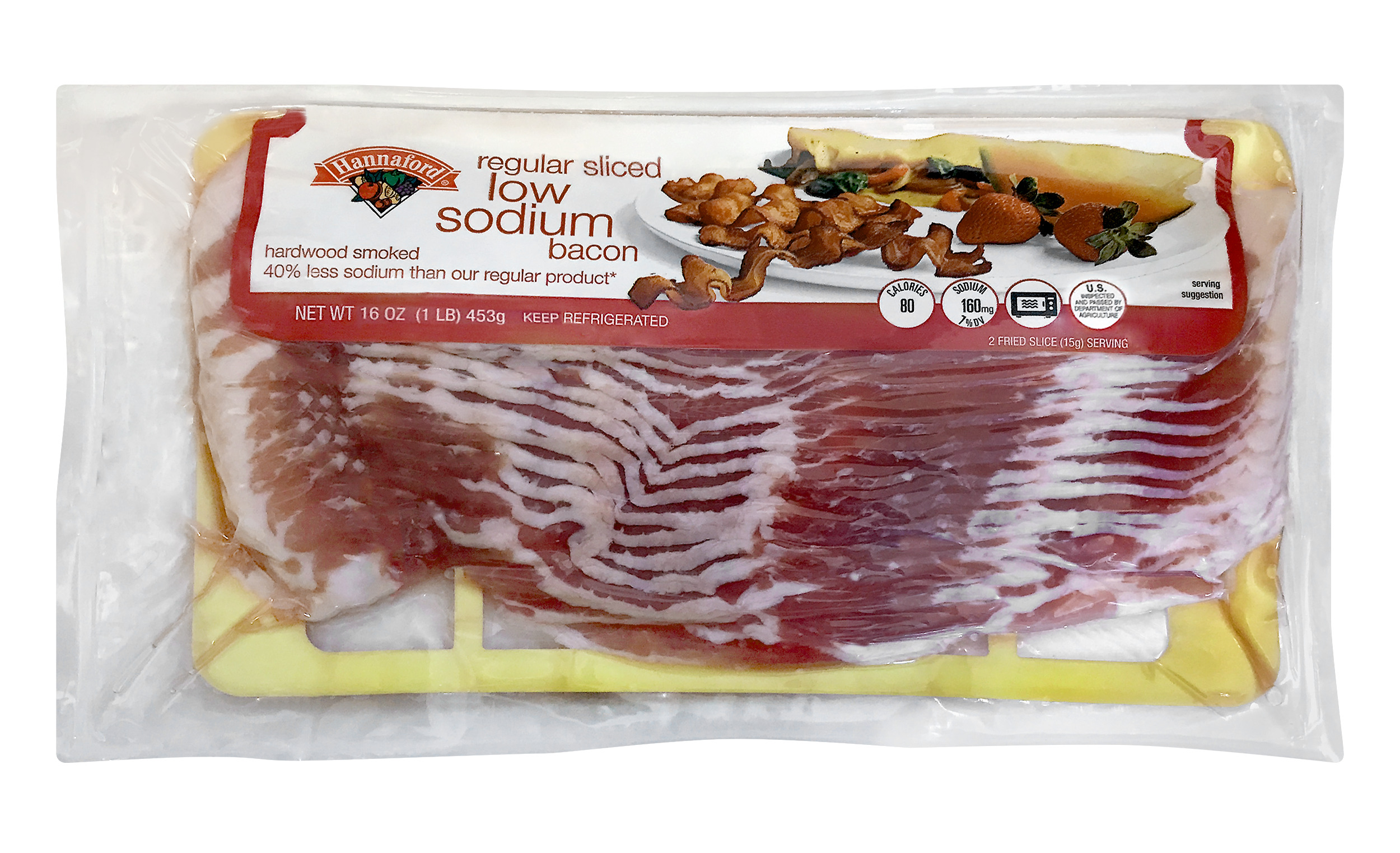 Hannaford Regular Sliced Low Sodium Bacon