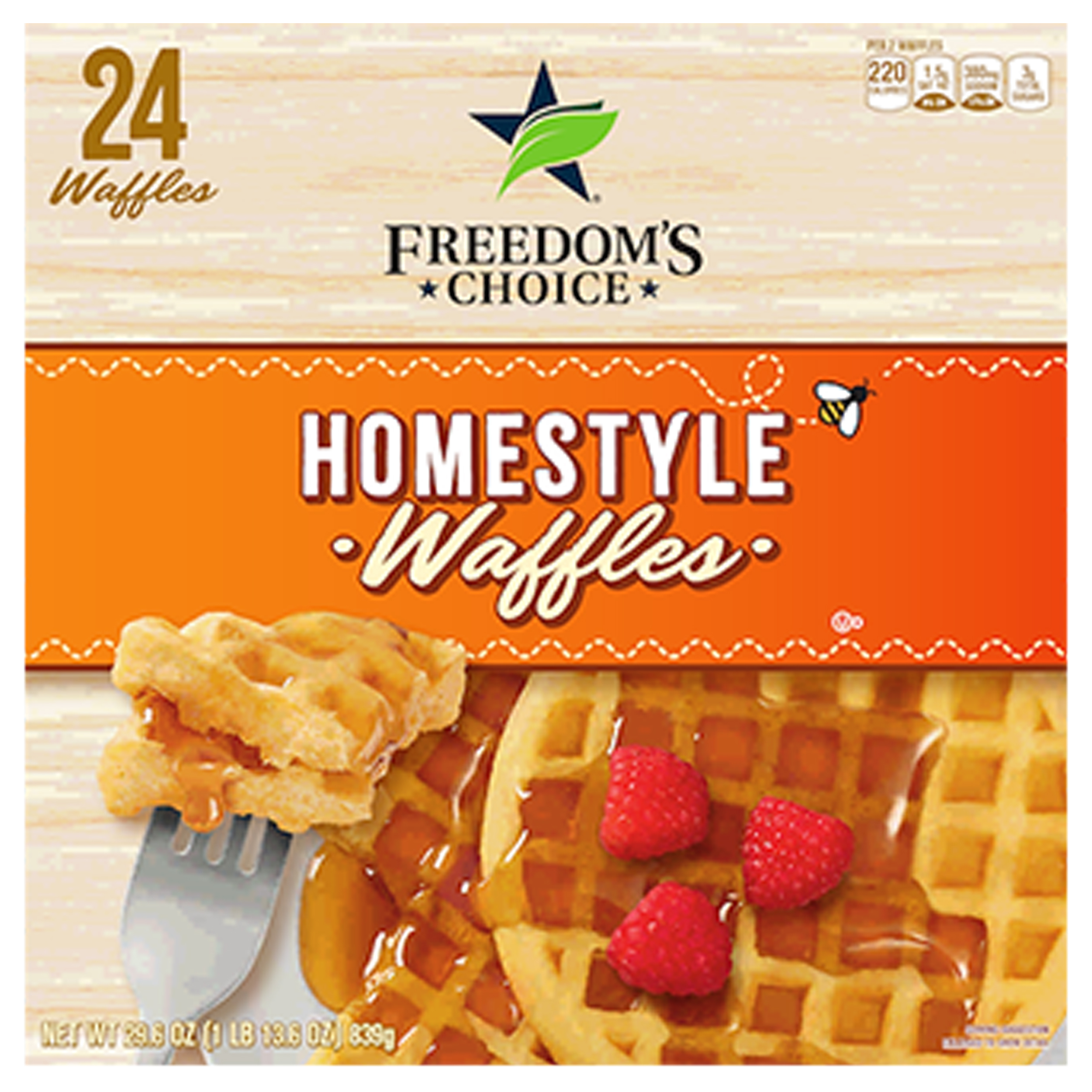 Freedom's Choice Homestyle Waffles 24 ea