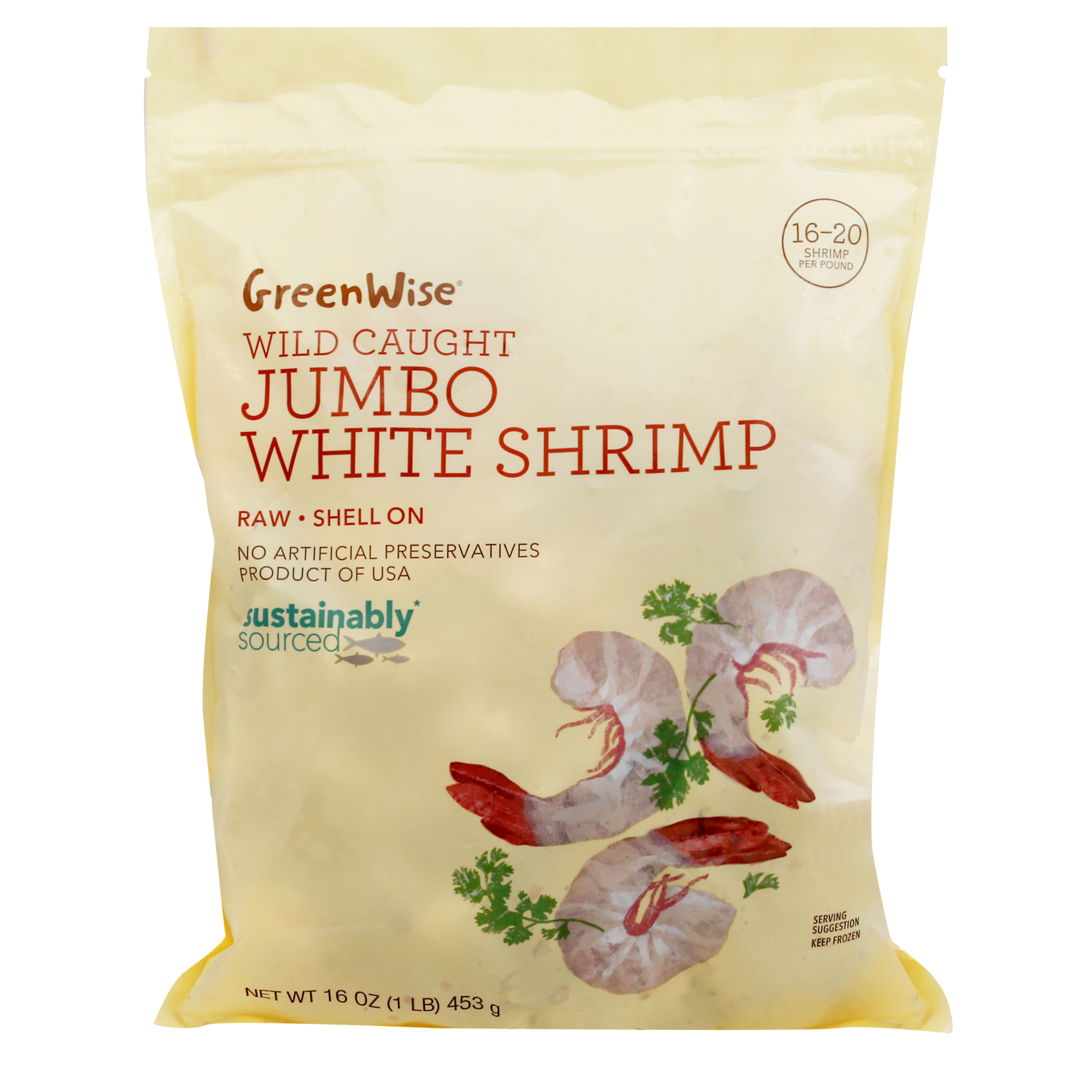 GreenWise Jumbo White Shrimp 16 oz BAG