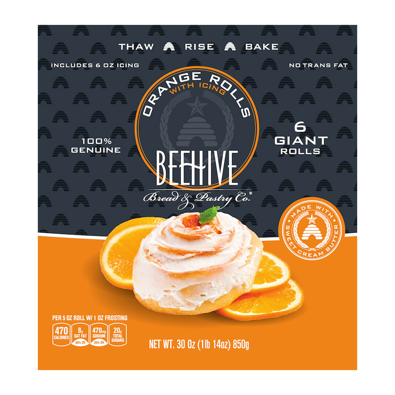 Beehive Bread & Pastry Co. Orange Rolls 6 ea