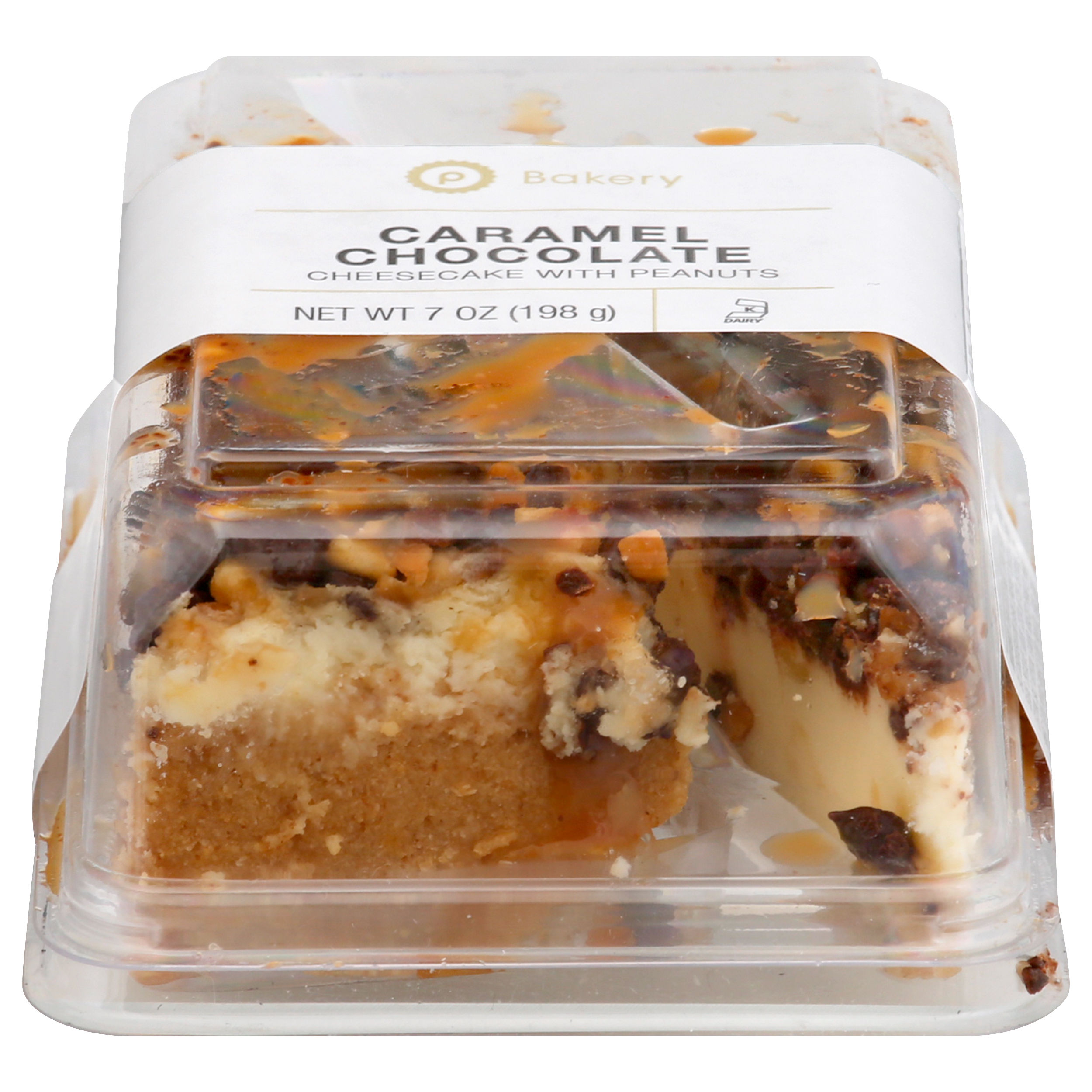 Publix Bakery Caramel Chocolate Cheesecake with Peanuts 7 oz CARTON