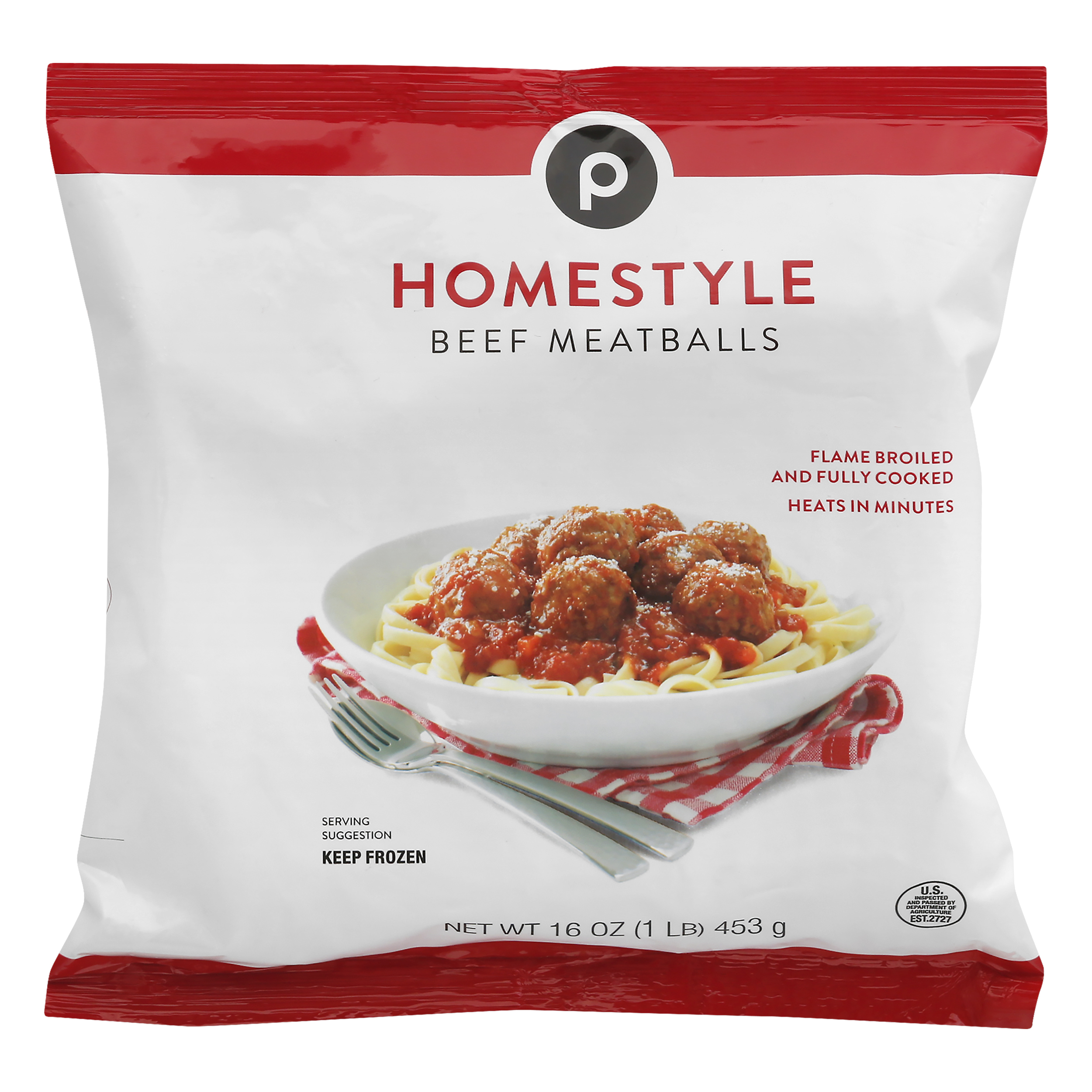 Publix Homestyle Beef Meatballs 16 oz BAG