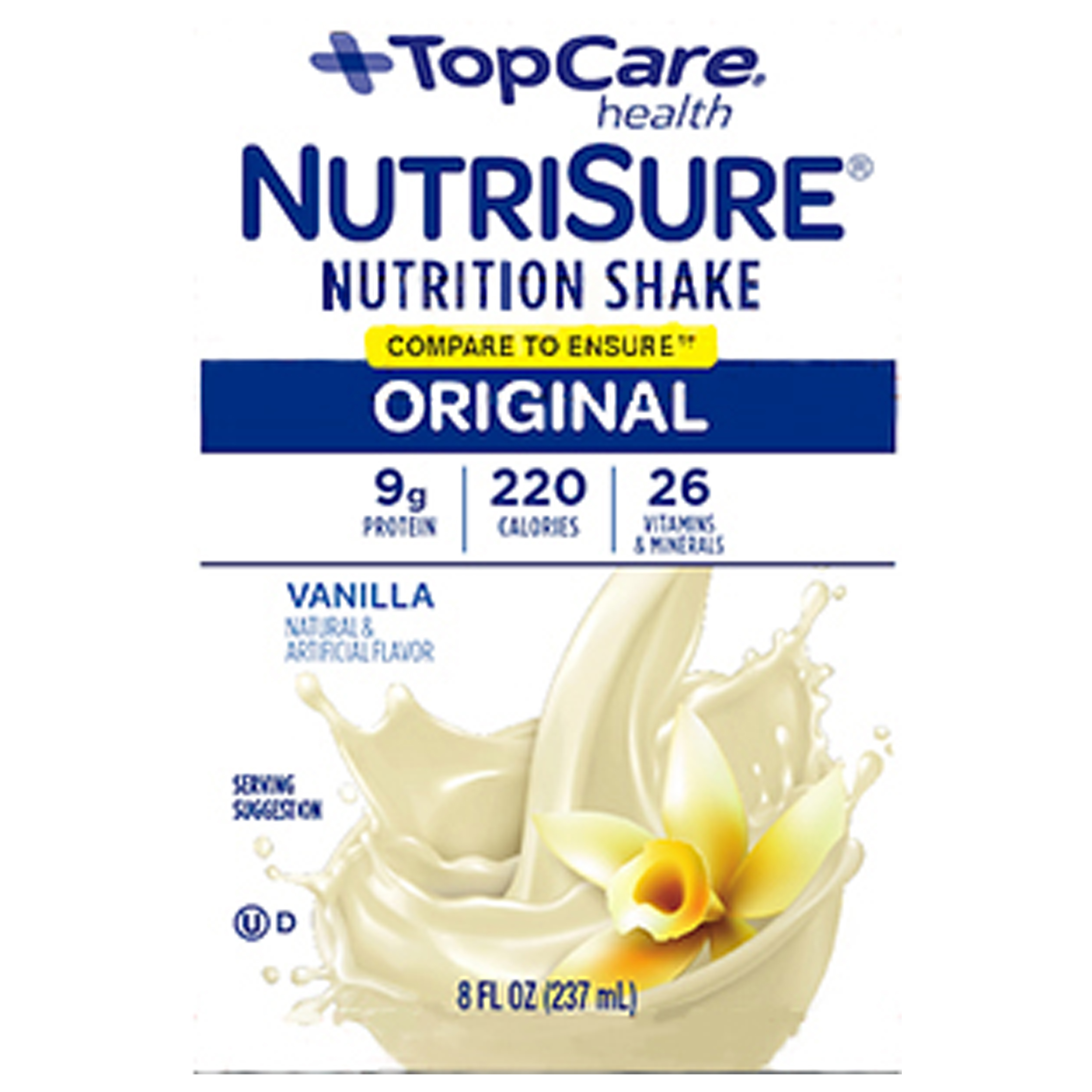 TopCare Health NutriSure Original Vanilla Nutrition Shake 8 fl oz