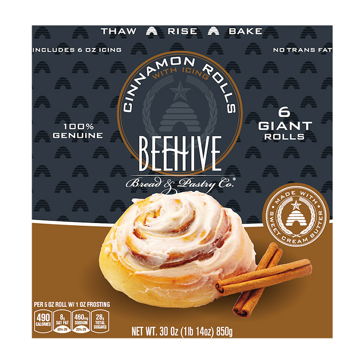 Beehive Bread & Pastry Co. Cinnamon Rolls with Icing 6 ea