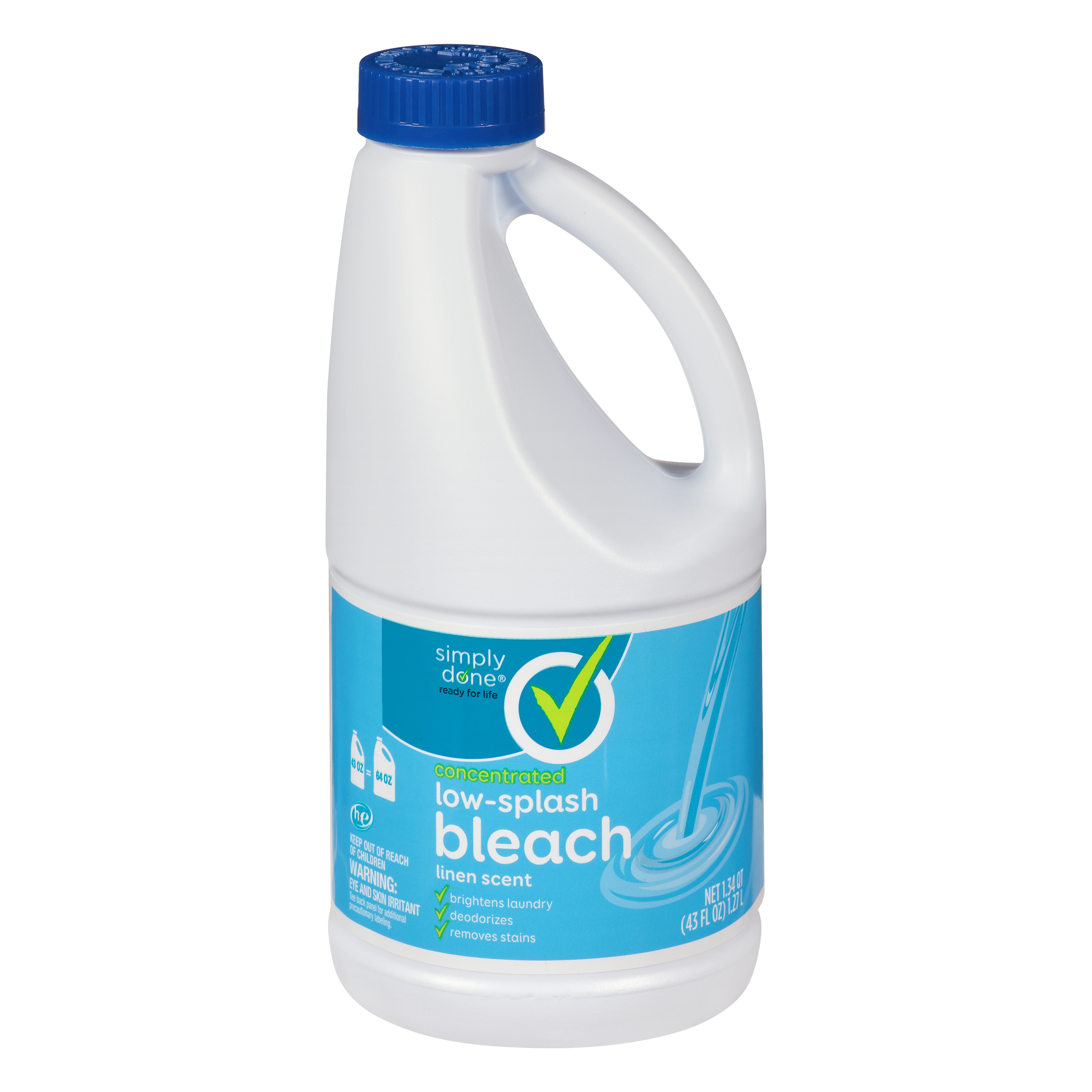 Simply Done Concentrated Low-Splash Linen Scent Bleach 1.34 qt Jug