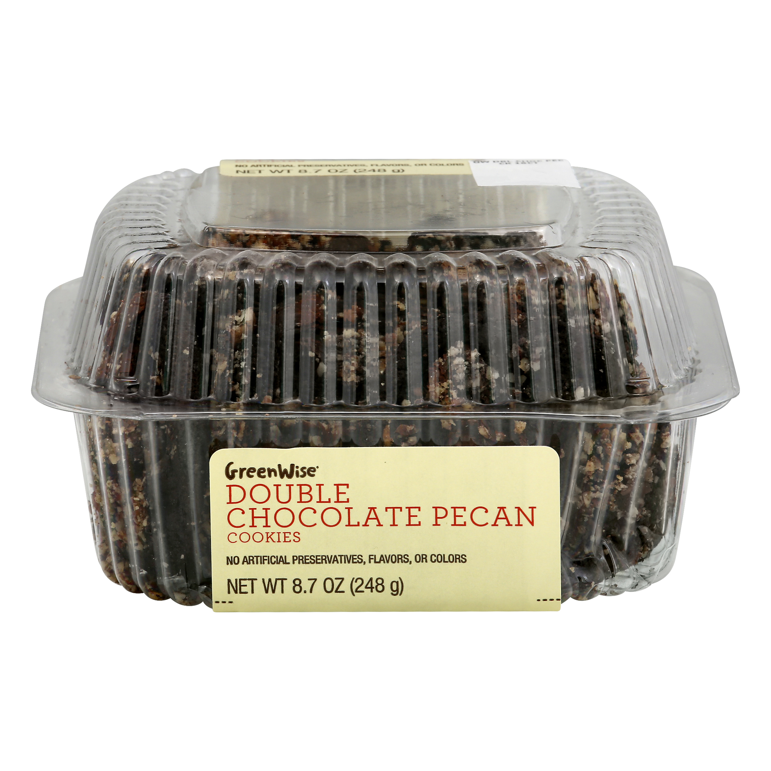 GreenWise Double Chocolate Pecan Cookies 8.7 oz CARTON