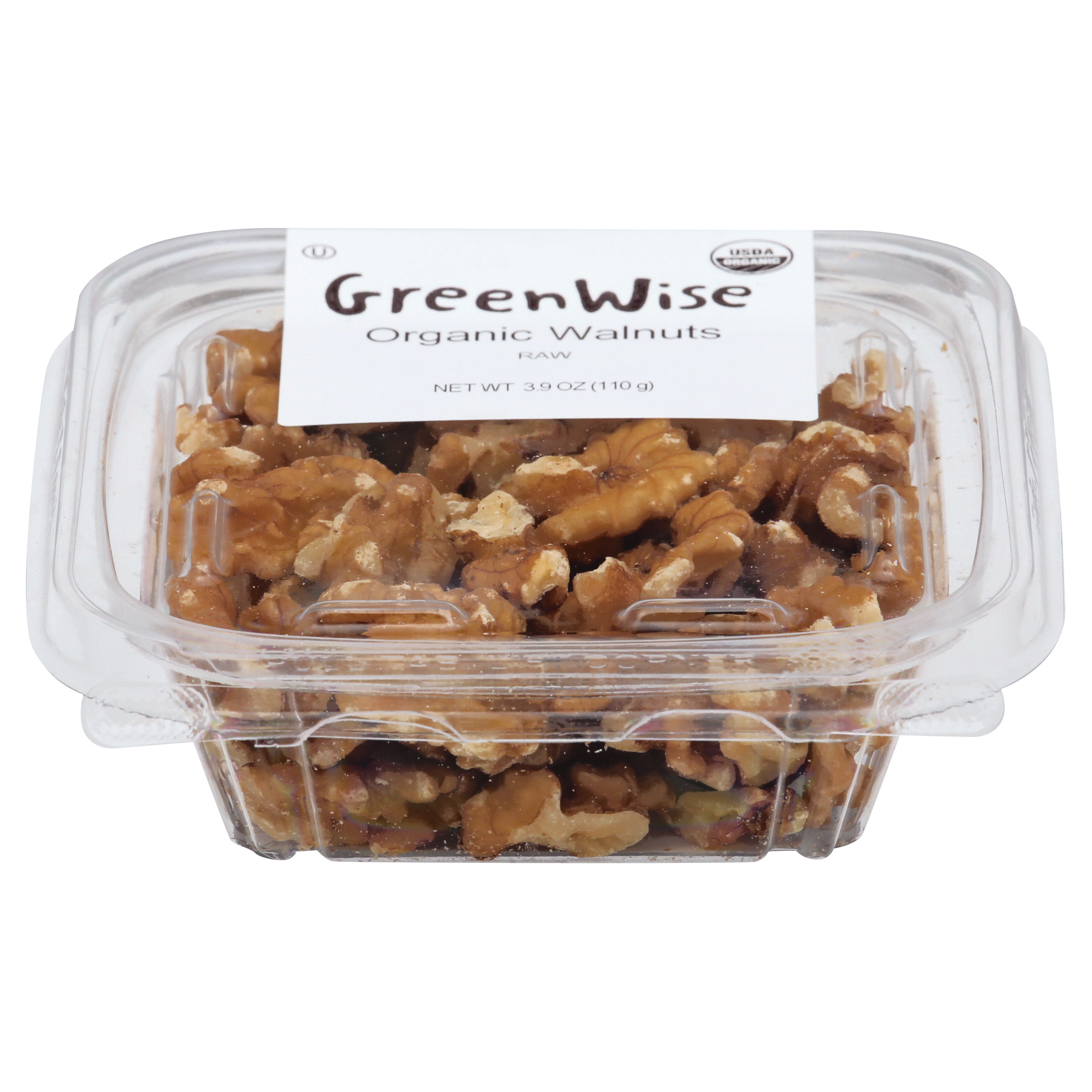GreenWise Organic Raw Walnuts 3.9 oz PLASTIC CONTAINER