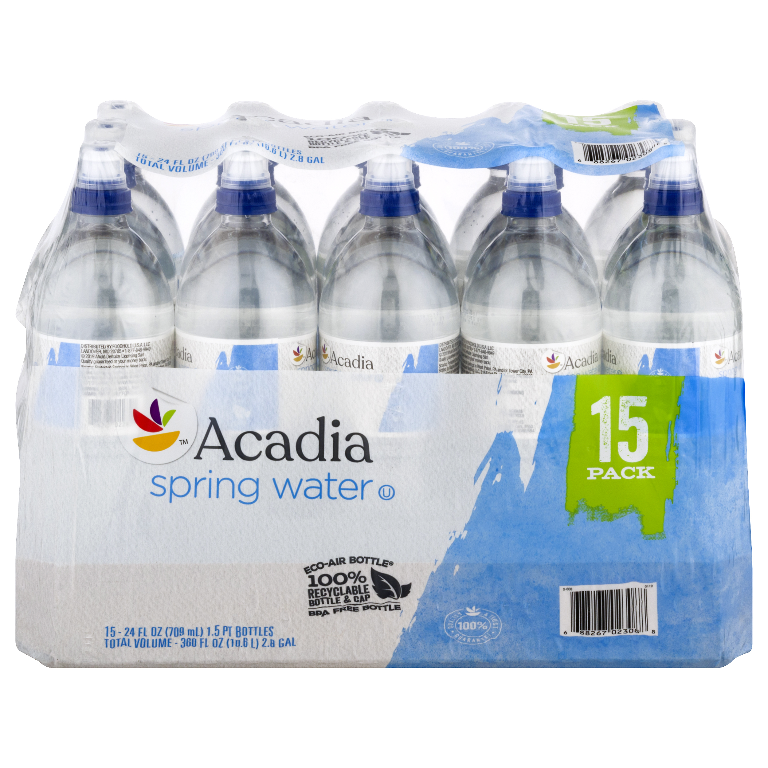 Acadia 15 Pack Spring Water 15.0 ea PACK