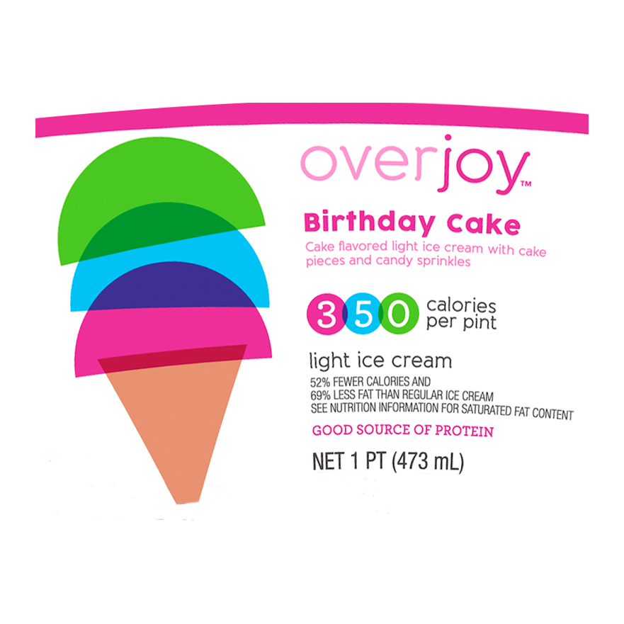 Overjoy Birthday Cake Light Ice Cream 1 pt