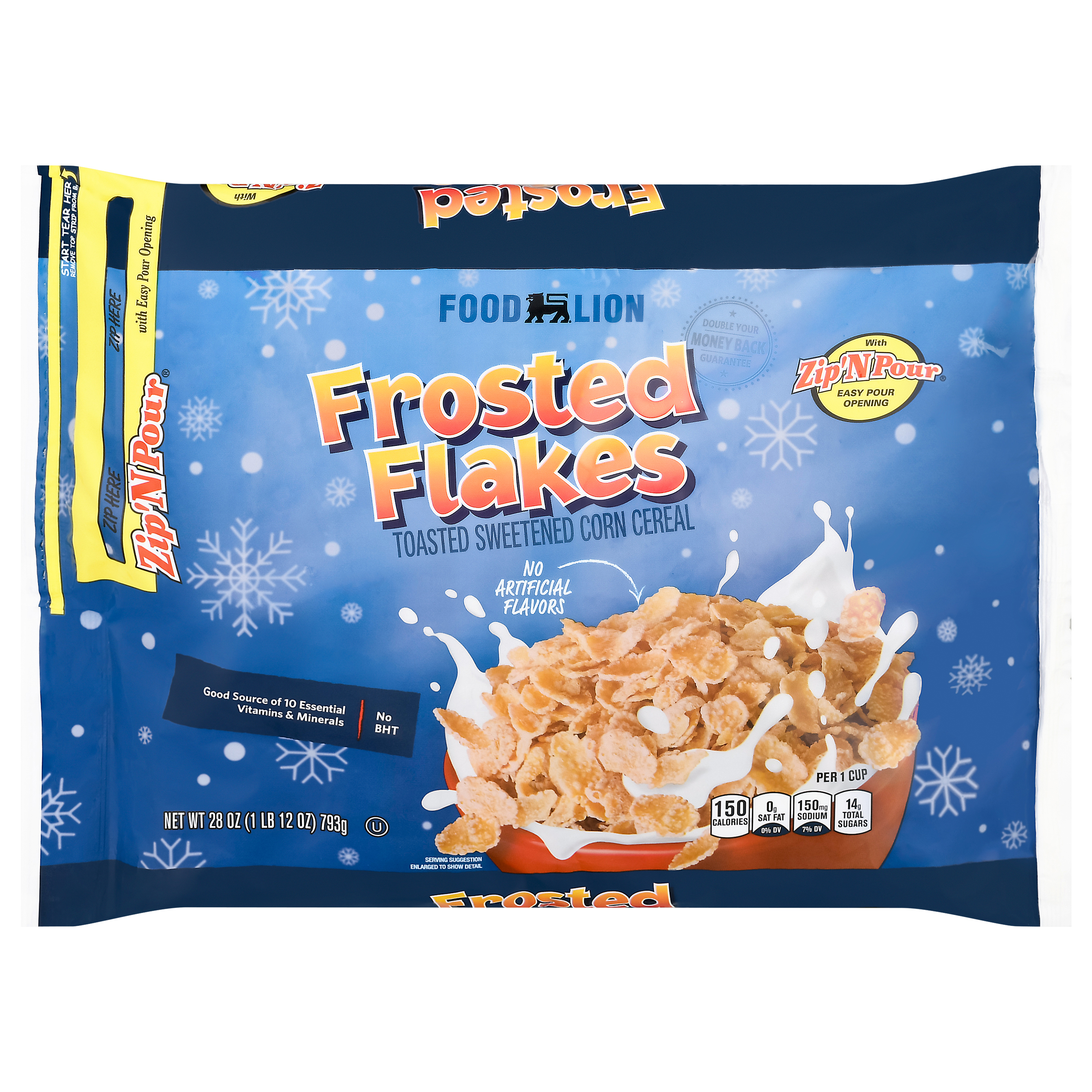 Food Lion Frosted Flakes Toasted Sweetened Corn Cereal 28 oz