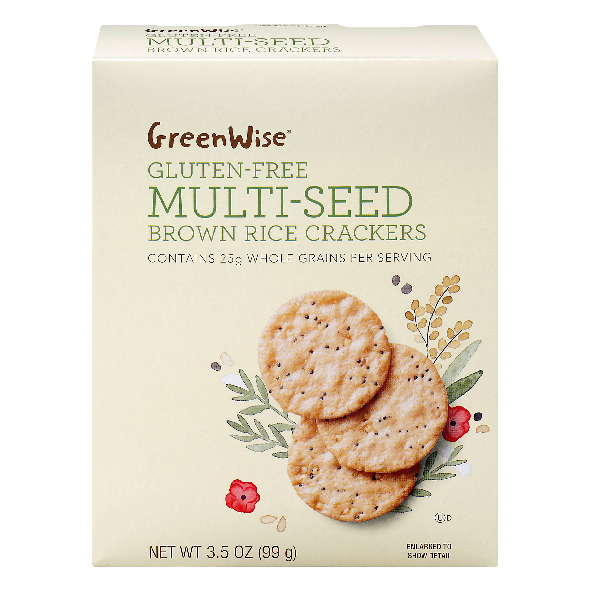 GreenWise Multi-Seed Gluten-Free Multi-Seed Brown Rice Crackers 3.5 oz BOX