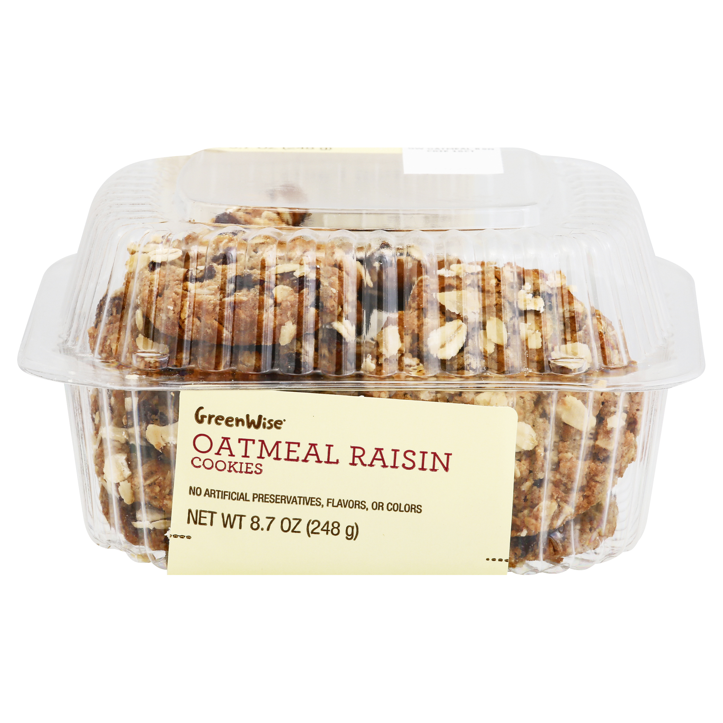GreenWise Oatmeal Raisin Cookies 8.7 oz CLAM SHELL