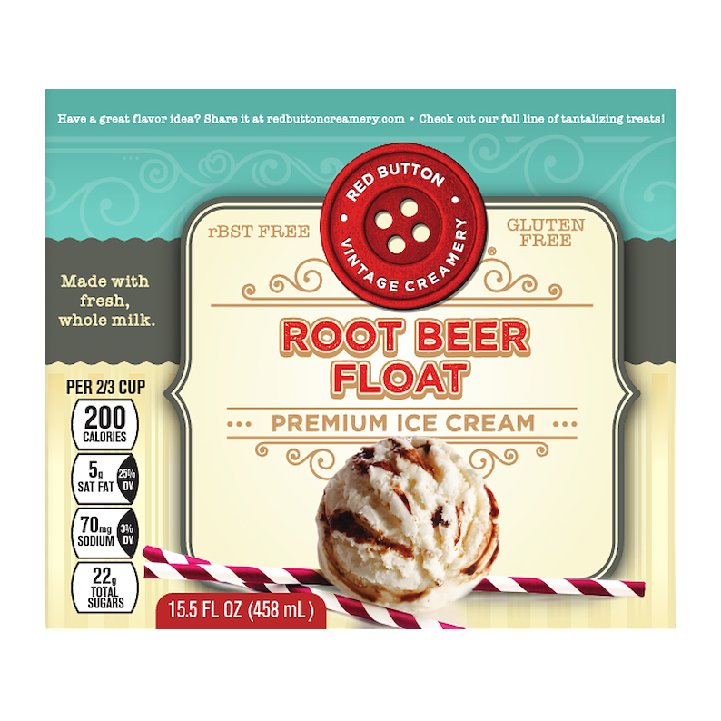 Red Button Vintage Creamery Premium Root Beer Float Ice Cream 15.5 fl ...