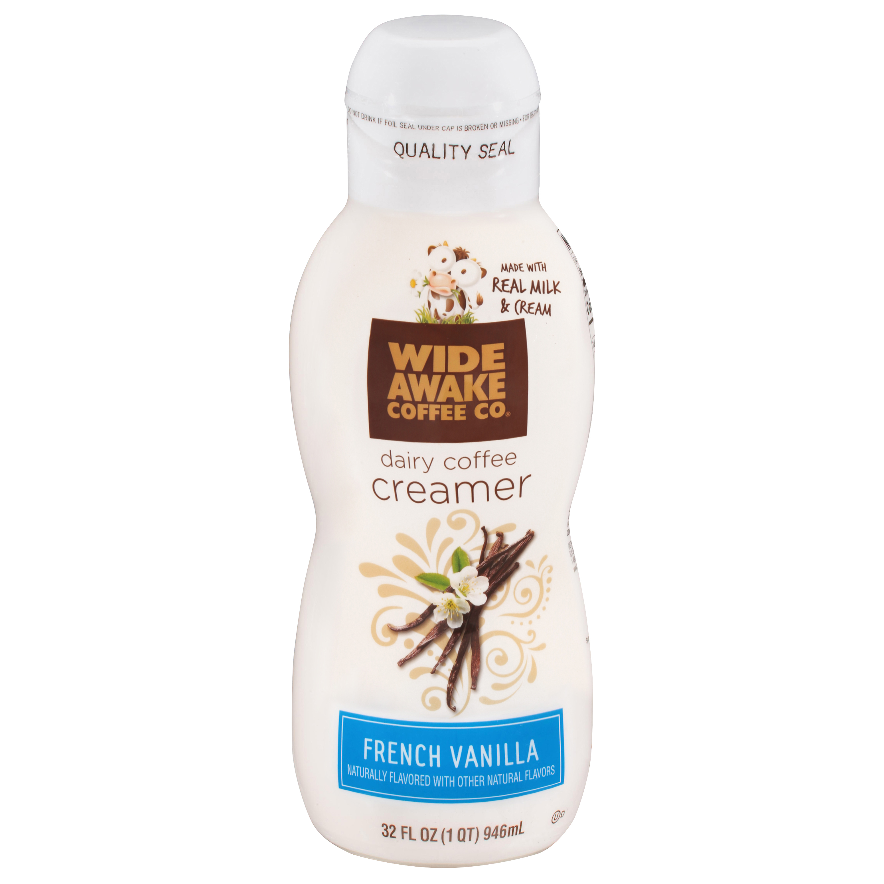 Wide Awake Coffee Co. French Vanilla Dairy Coffee Creamer 32 fl oz
