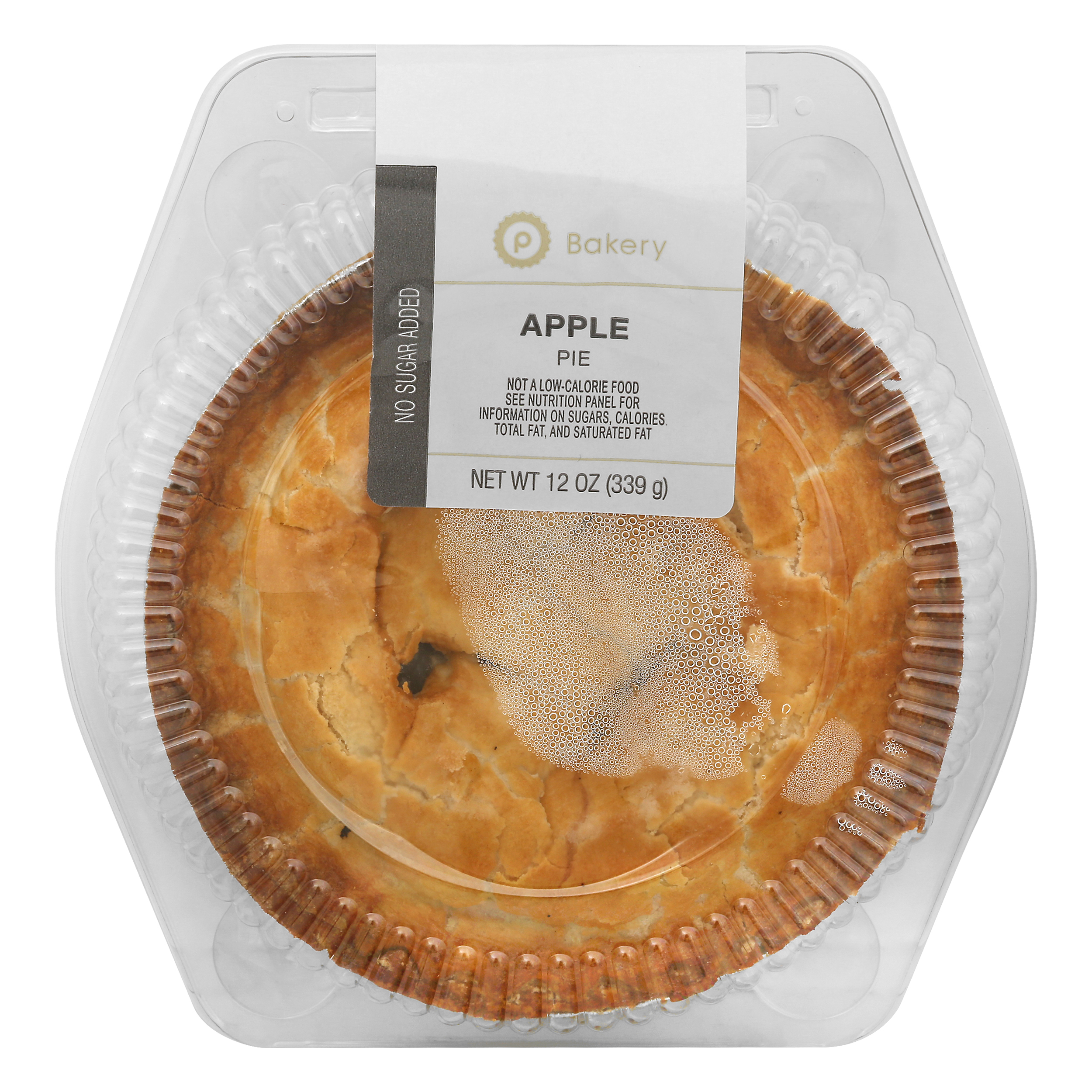 Publix Bakery No Sugar Added Apple Pie 12 oz CLAM SHELL