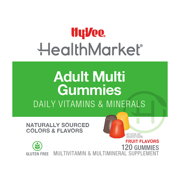 Hy-Vee HealthMarket Fruit Flavors Adult Multi 120 Gummies