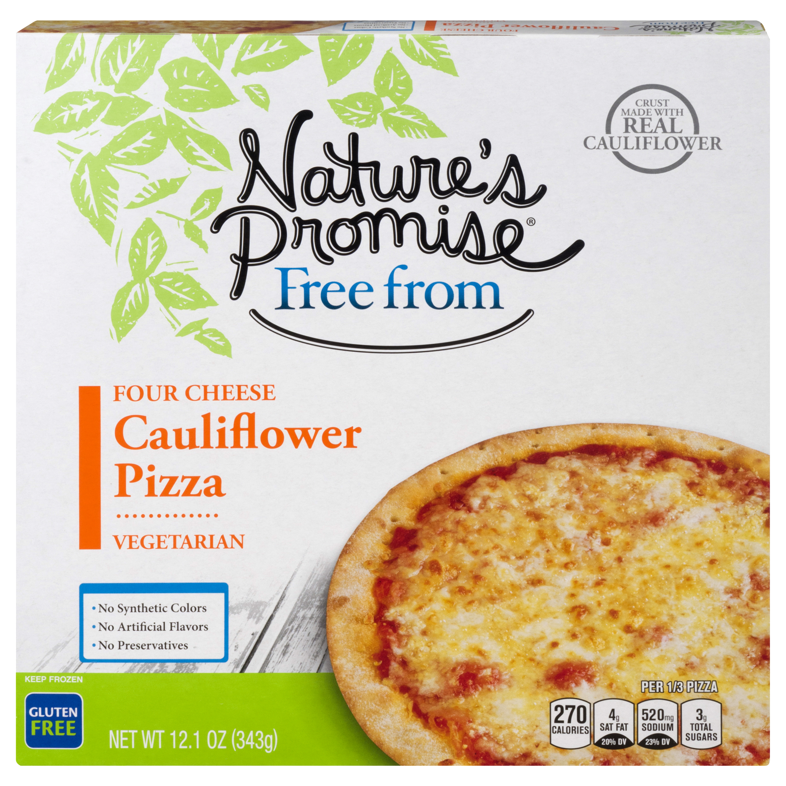Natures Promise Free From Four Cheese Cauliflower Pizza 12.1 oz BOX