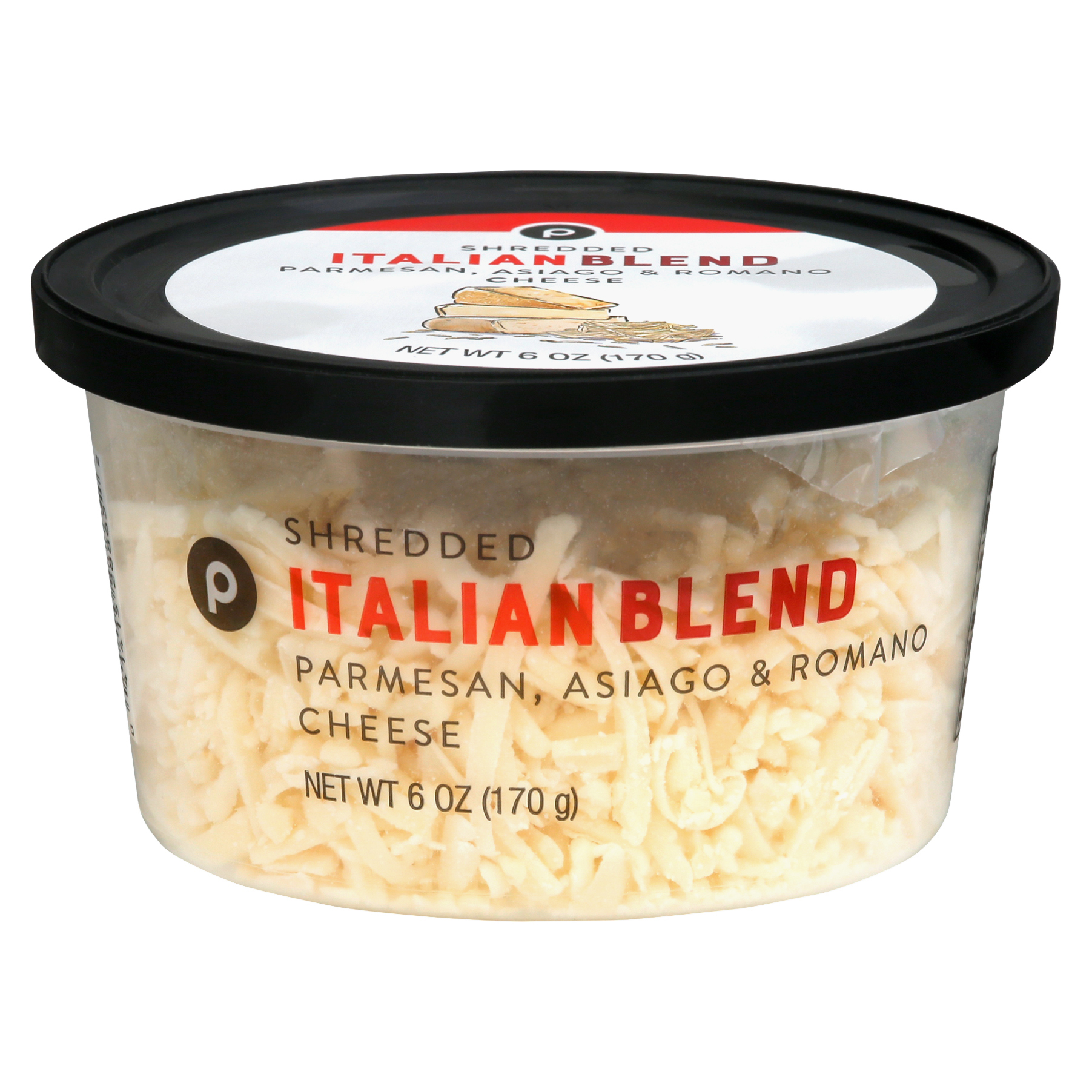Publix Shredded Italian Blend Cheese 6 oz Cup\tub