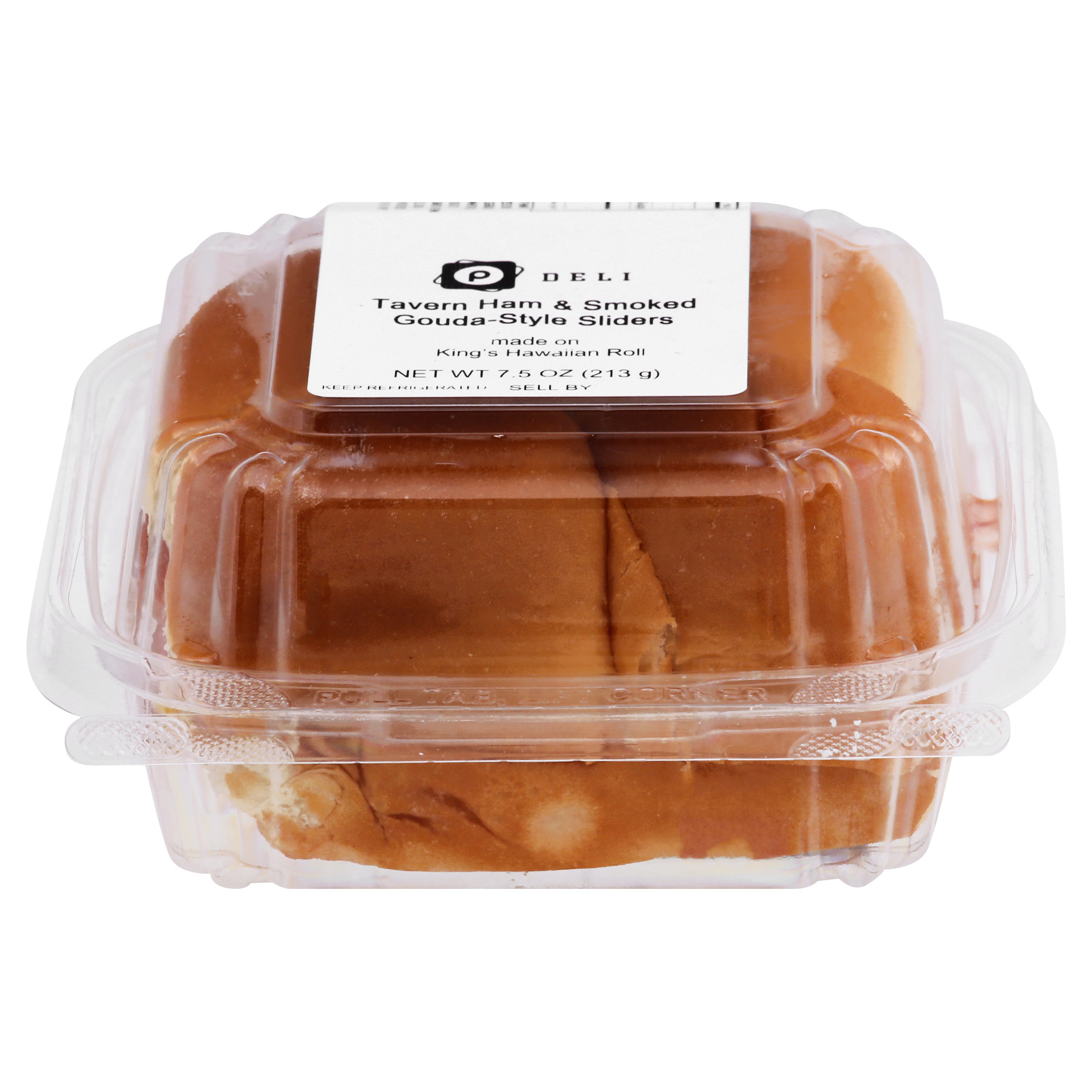 Publix Deli Tavern Ham & Smoke Gouda Style Sliders 7.5 oz Clam Shell