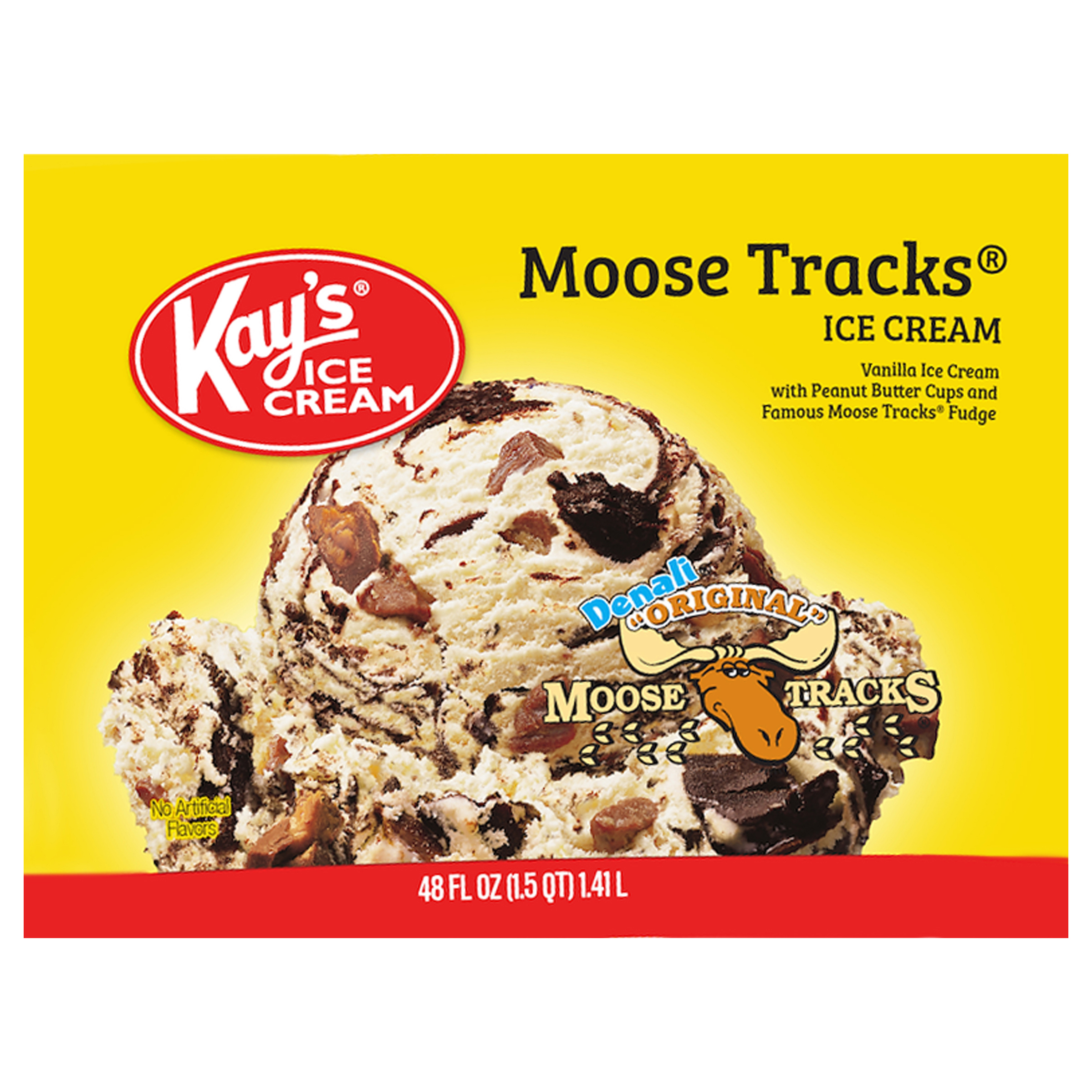 Kay's Ice Cream Moose Tracks Ice Cream 48 fl oz