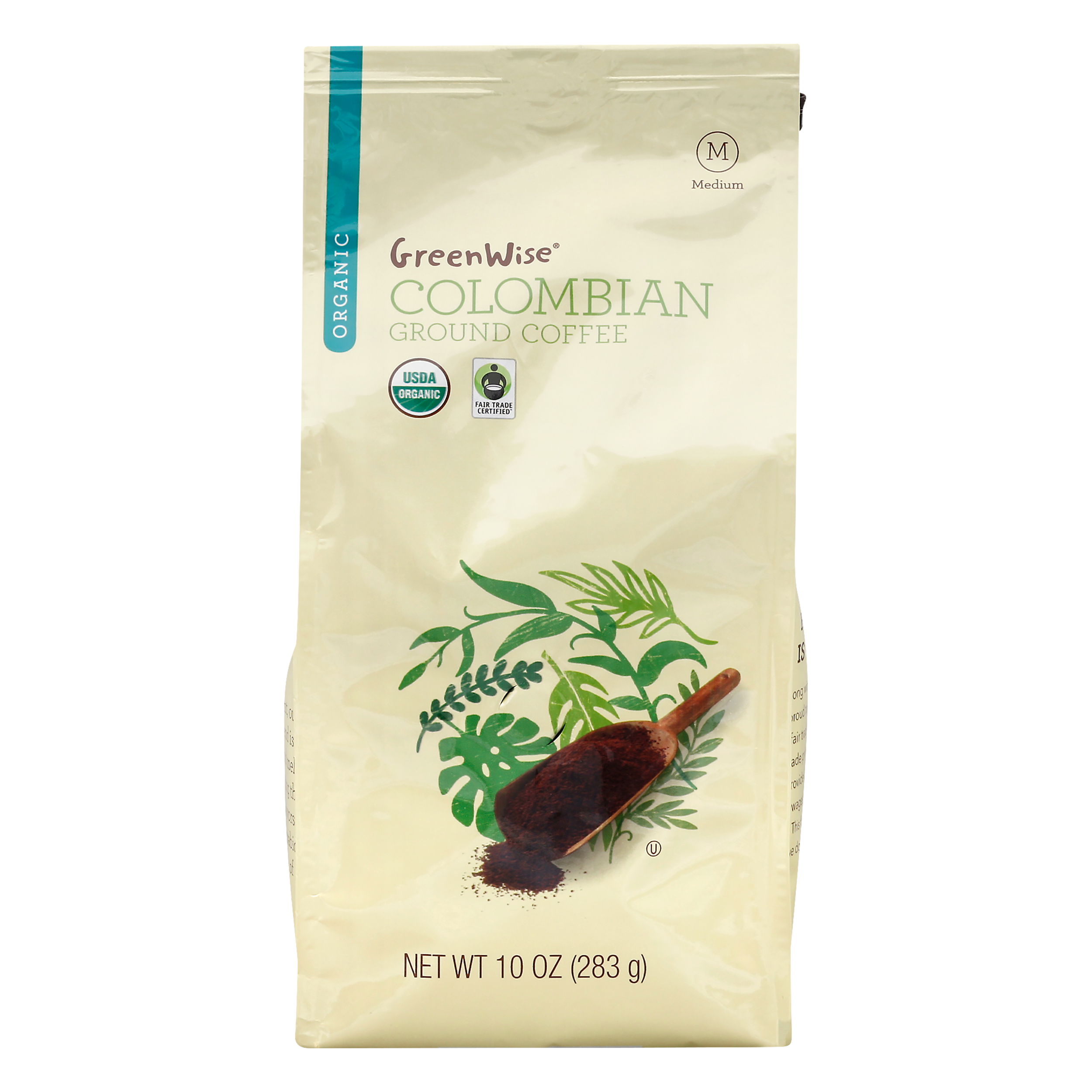 GreenWise Organic Medium Roast Ground Colombian Coffee 10 oz BAG