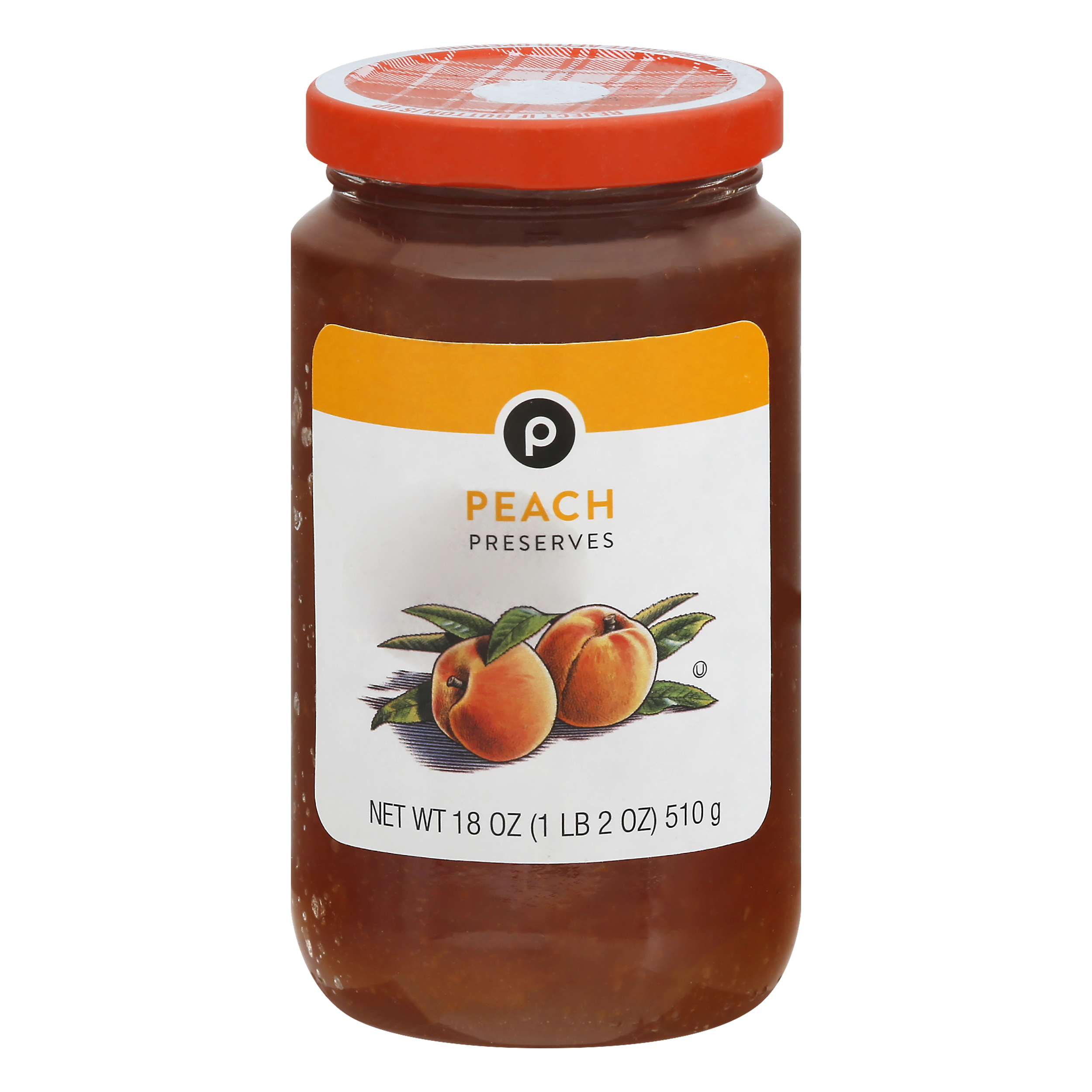 Publix Peach Preserves 18 oz JAR